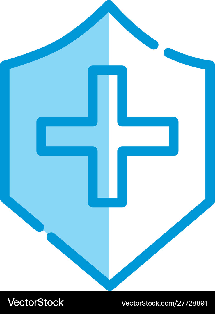 Isolated medical cross icon design Royalty Free Vector Image