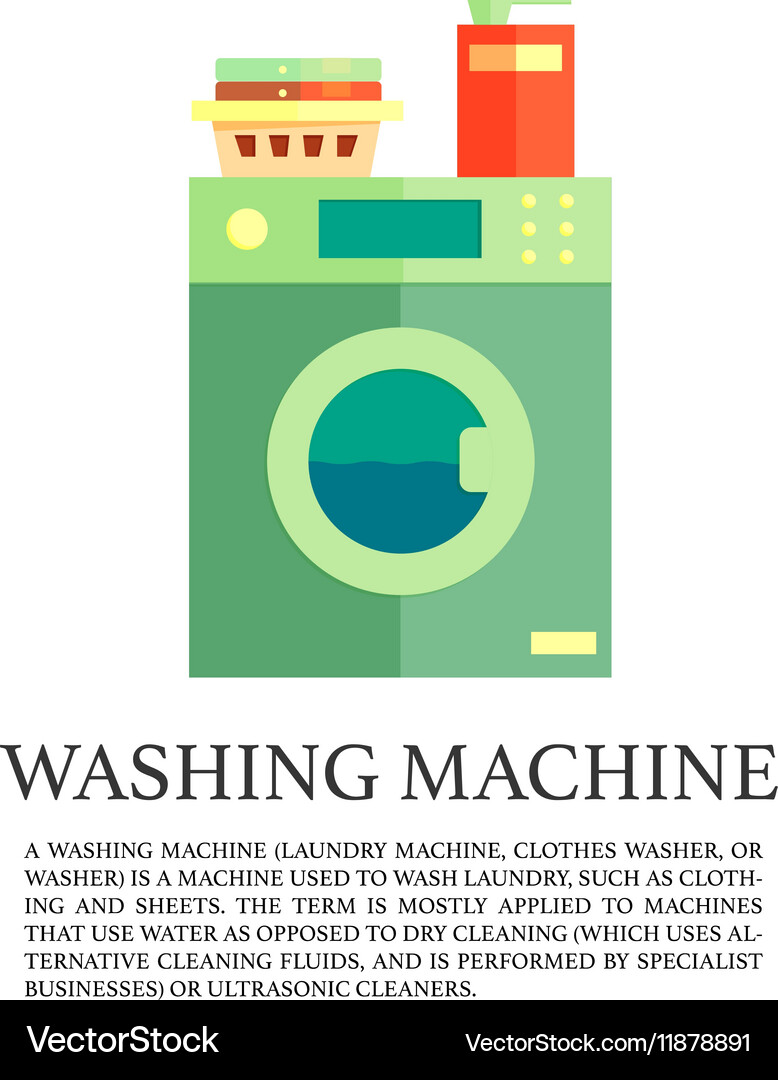 Laundry service advertising poster logo Royalty Free Vector