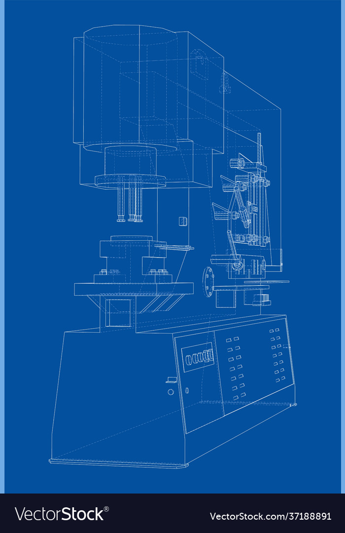 Metalworking cnc machine Royalty Free Vector Image