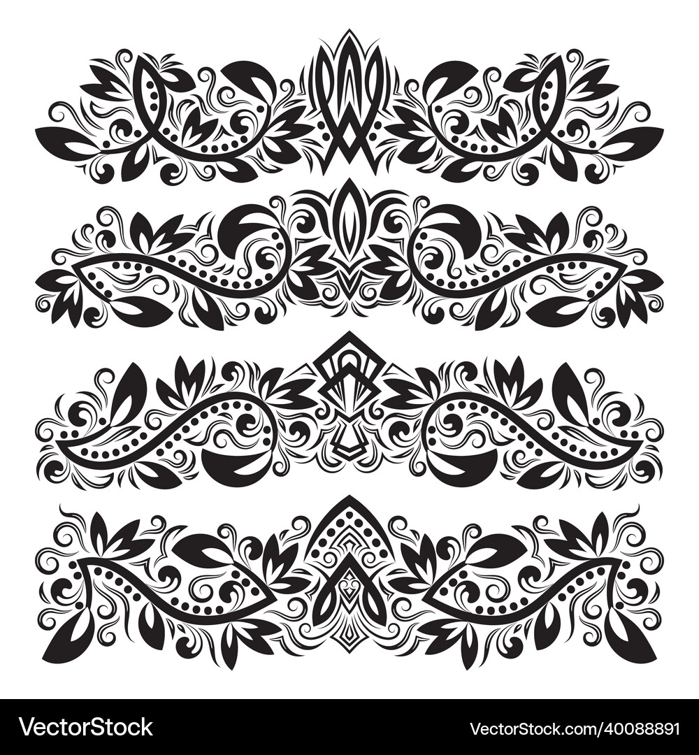 Ornate decorative ornaments design ornamental Vector Image