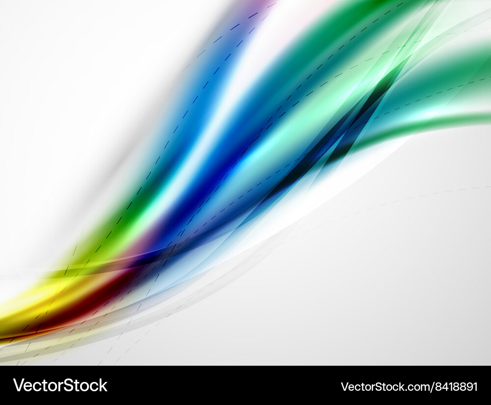 Rainbow color glossy silk elegant wave Royalty Free Vector