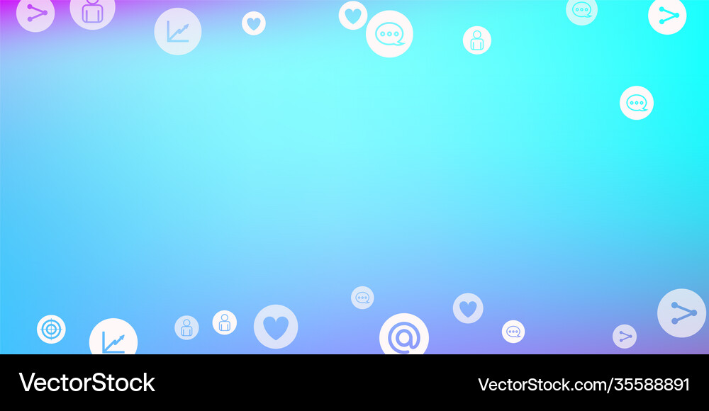 Social media marketing communication networking Vector Image