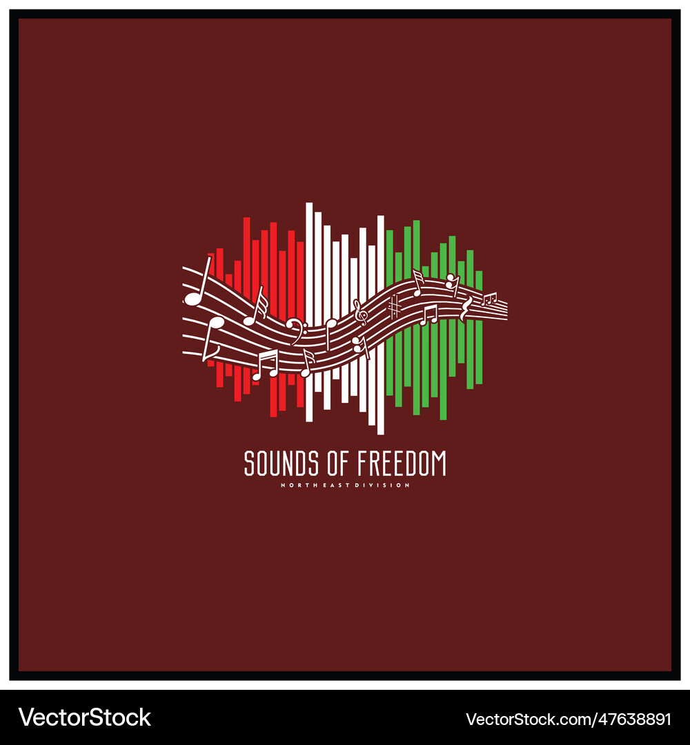 Sounds of freedom Royalty Free Vector Image - VectorStock