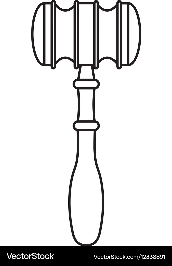 Wooden Gavel Icon Royalty Free Vector Image - VectorStock