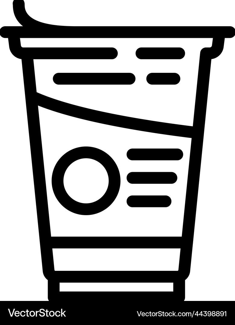 Yogurt milk product line icon Royalty Free Vector Image