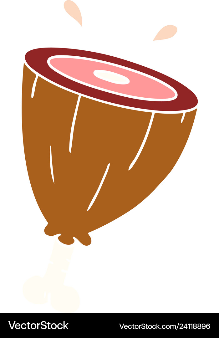 Cartoon doodle of a joint ham Royalty Free Vector Image