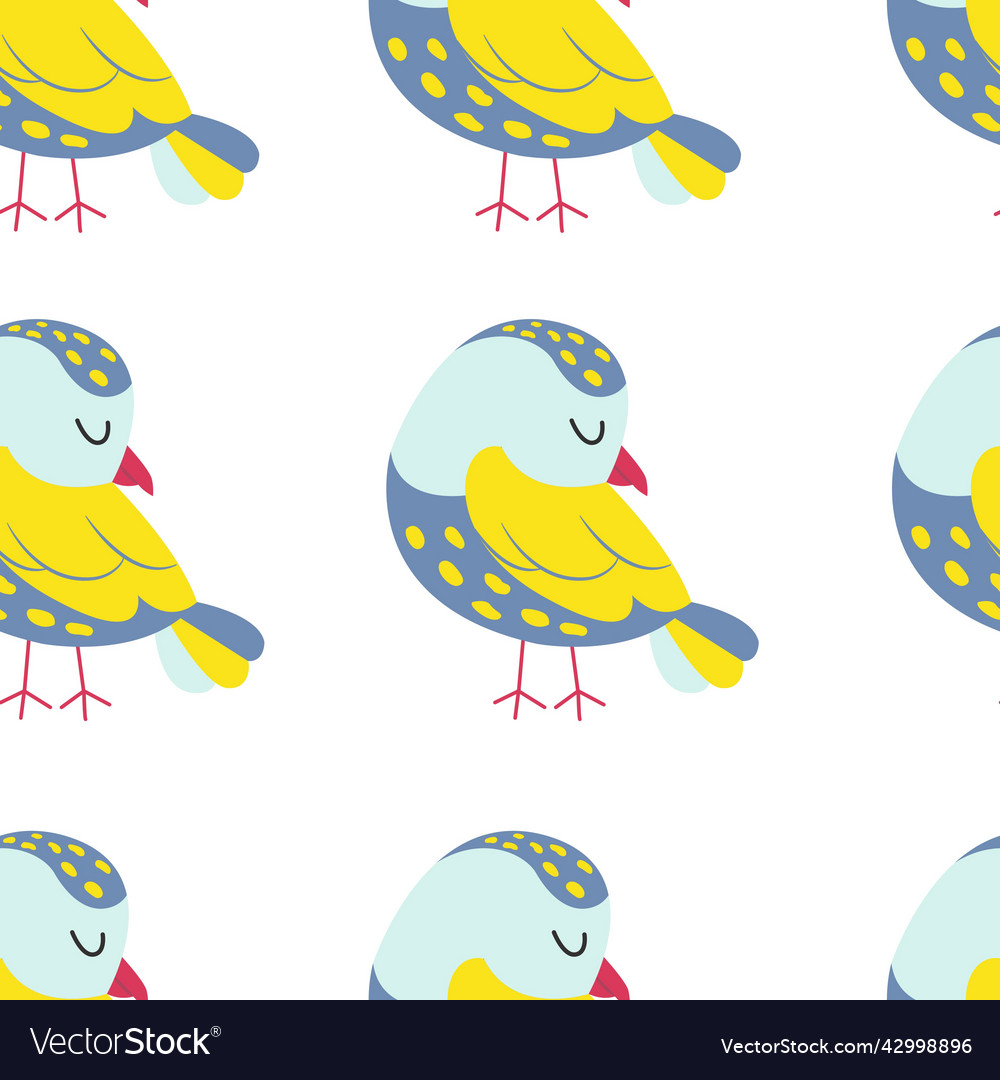 Colorful birds seamless pattern exotic birds Vector Image Colorful birds seamless pattern exotic birds Vector Image