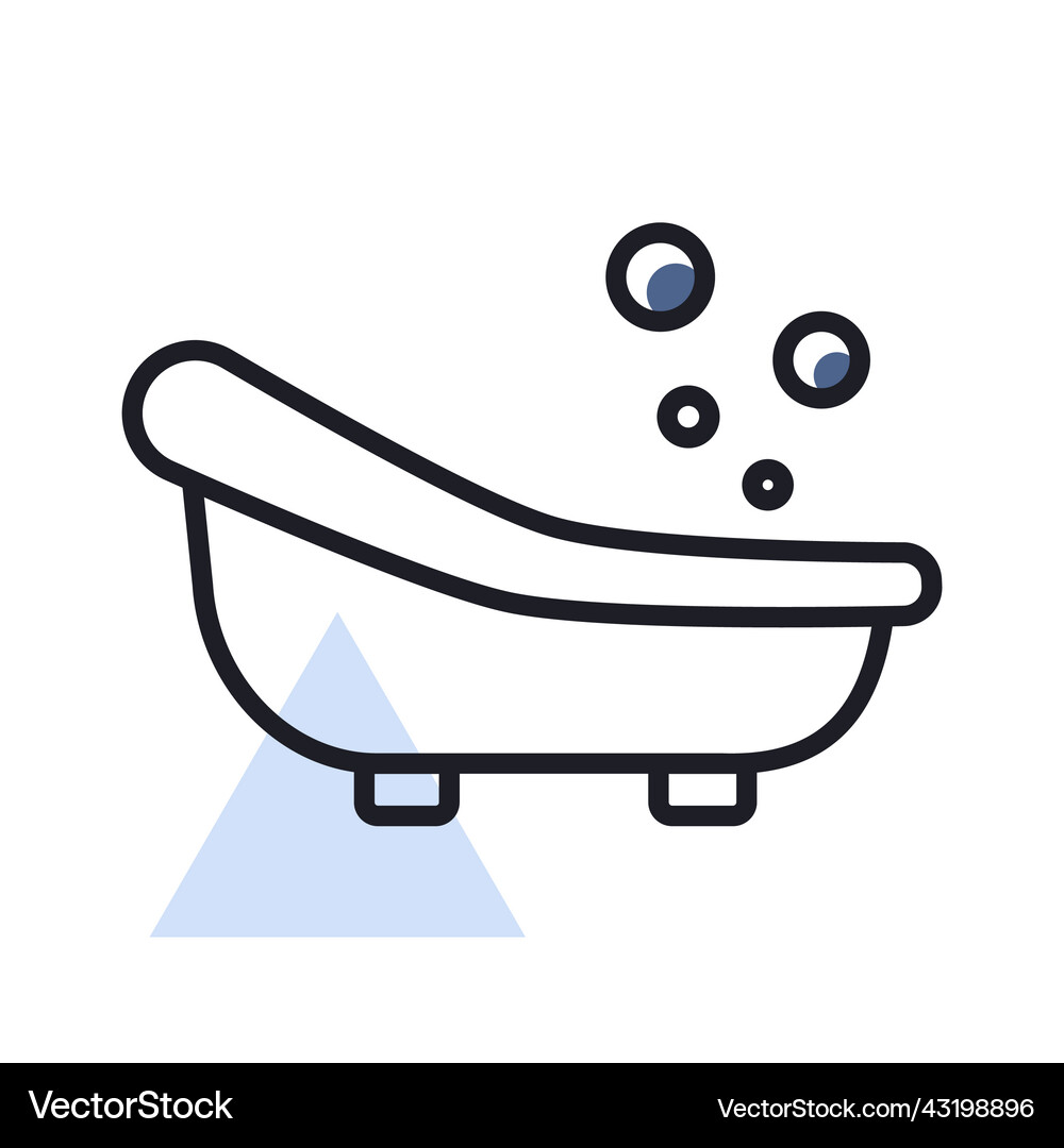 Cute litte baby bath isolated icon graph symbol Vector Image