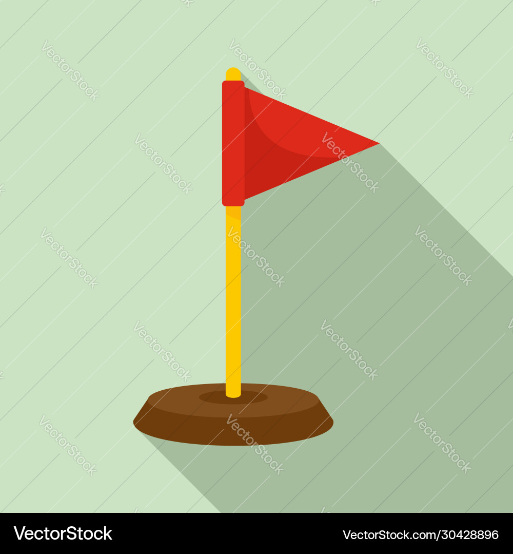 Red Flag Icon Flat