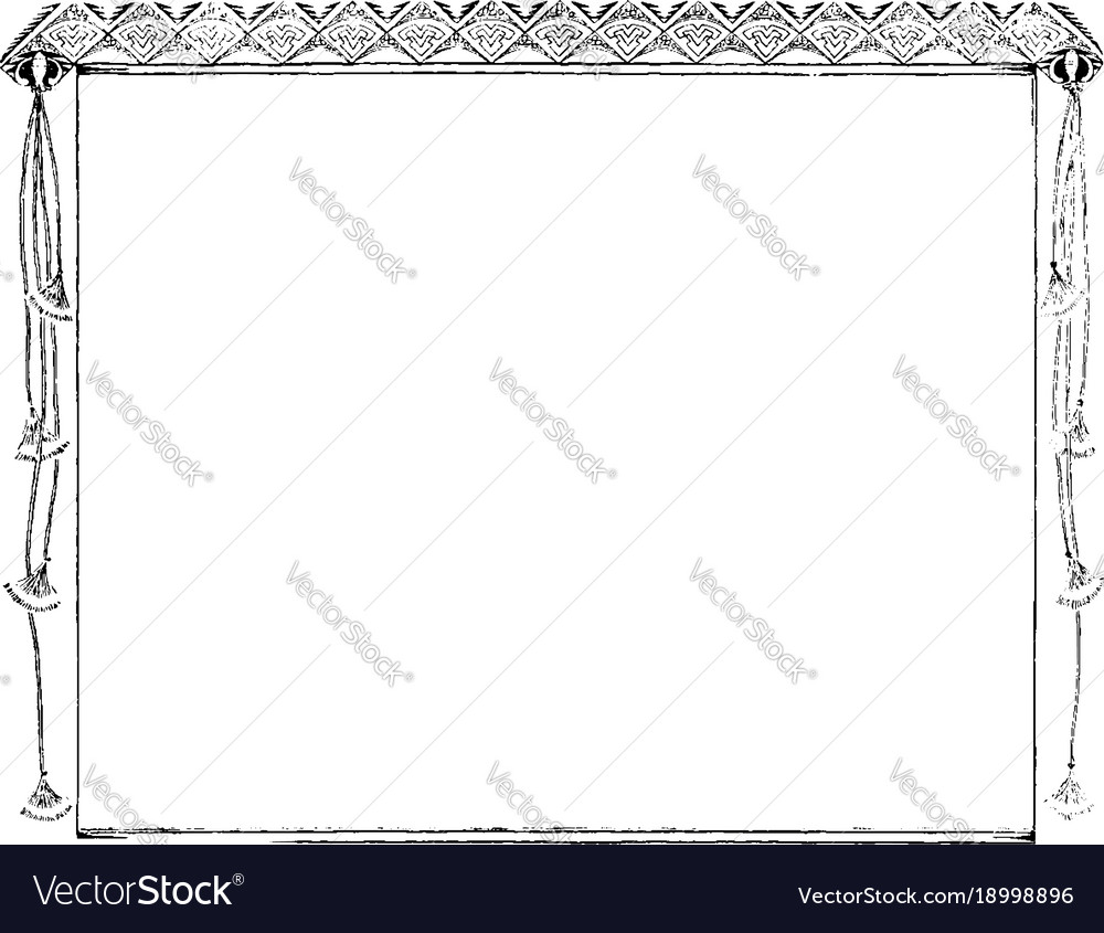 Half Page Border With Native American Influences Vector Image