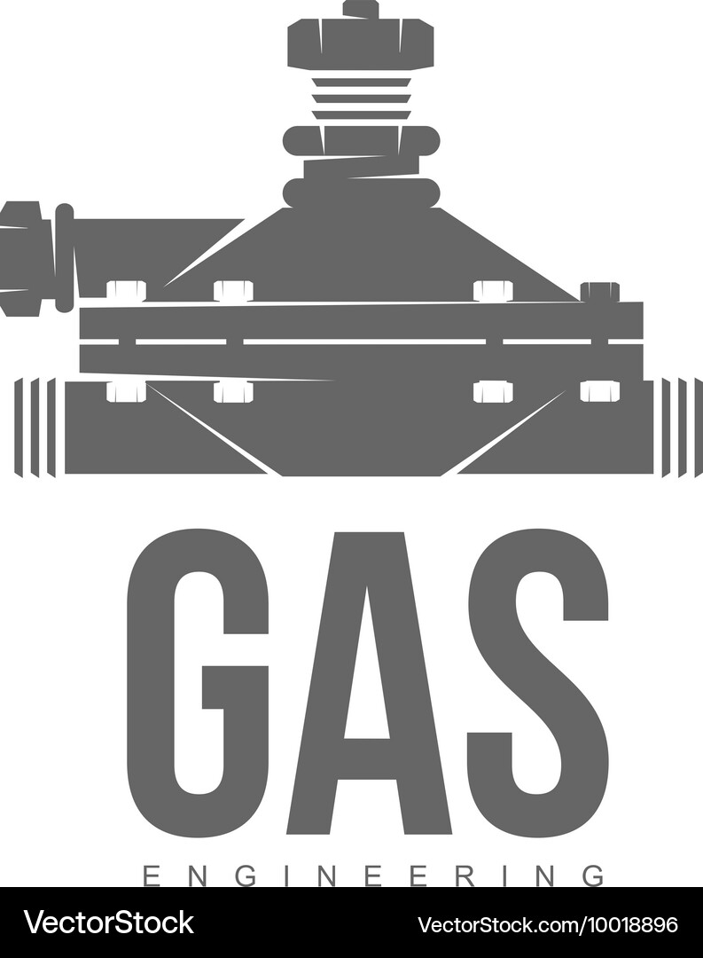 Logo water gas engineering plumbing Royalty Free Vector