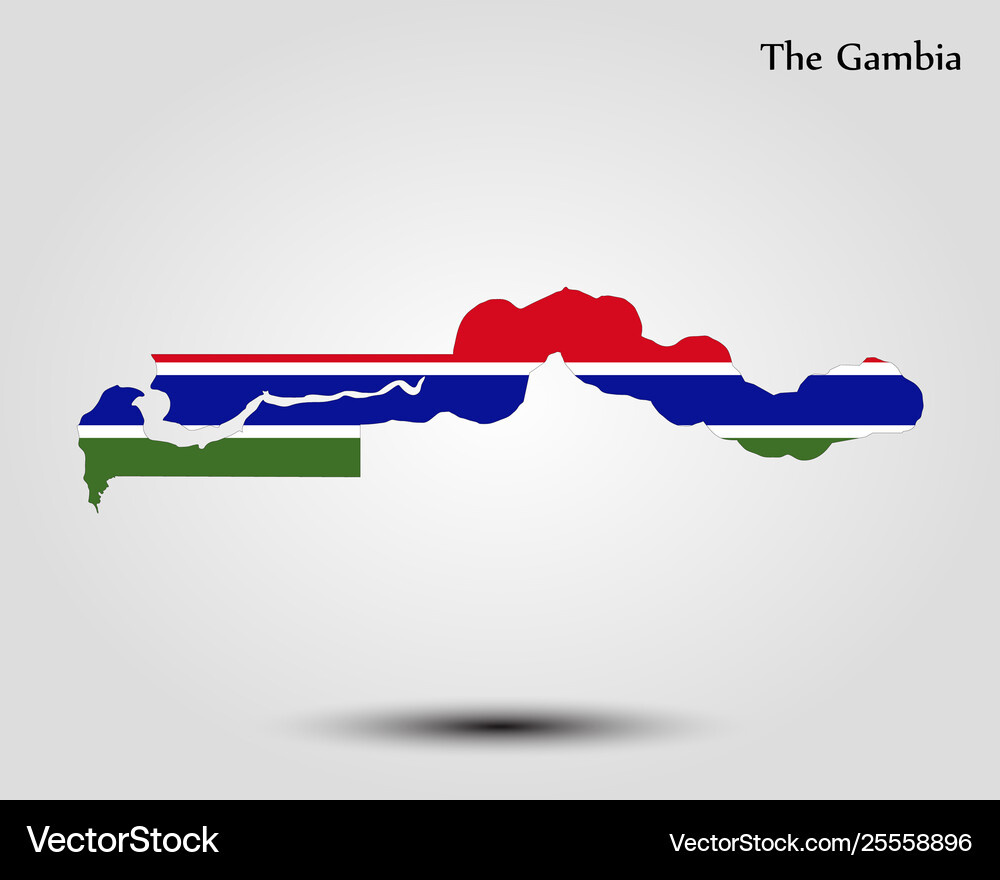 Map gambia Royalty Free Vector Image - VectorStock