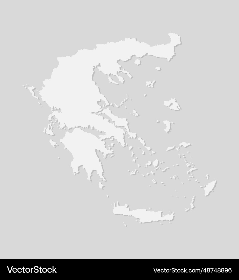 Minimal white map greece template europe country Vector Image