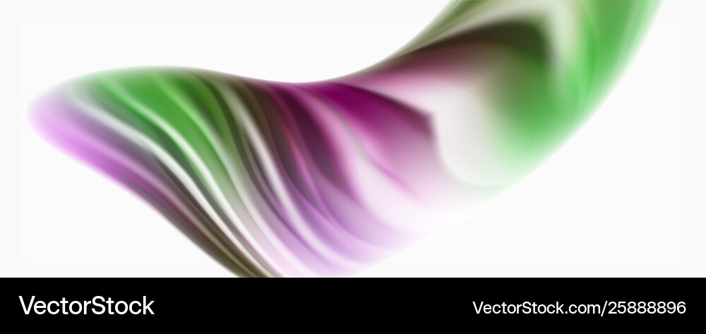 Modern liquid color flow on white - colorful Vector Image