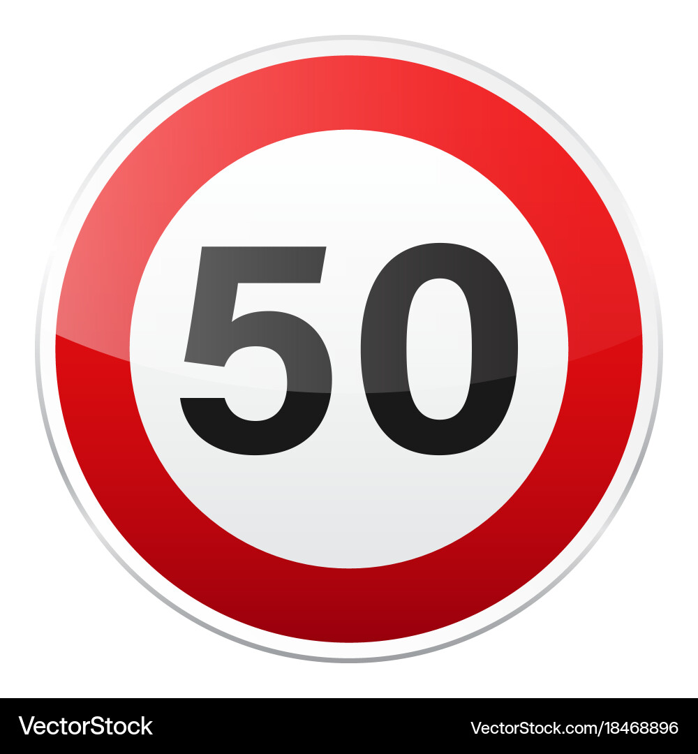 Road red sign on white background traffic Vector Image