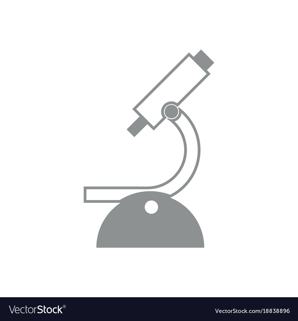 Simple microscope symbol Royalty Free Vector Image