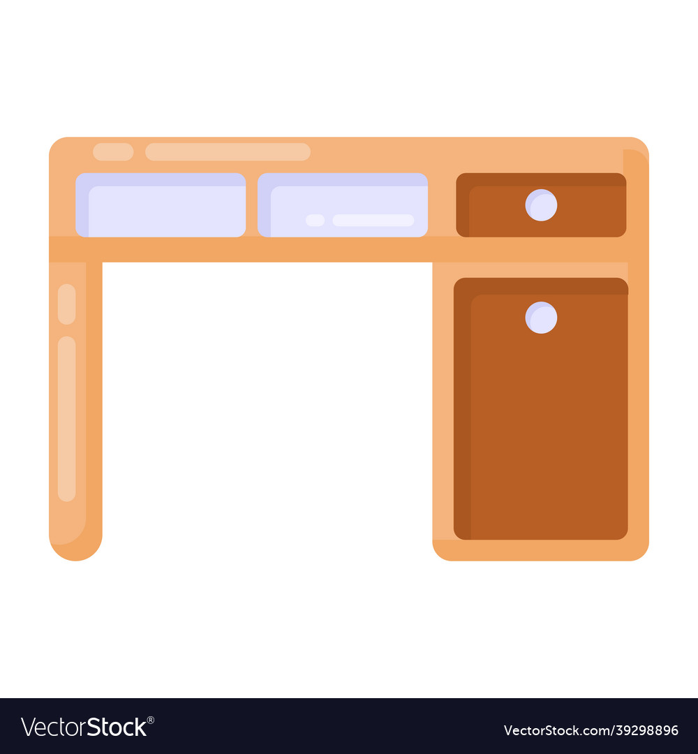 Study table Royalty Free Vector Image - VectorStock