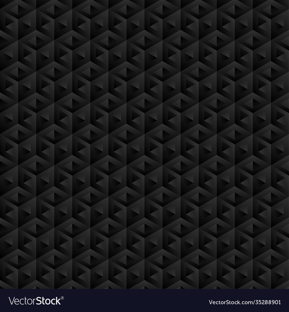 3d shape pattern shadow color black gray Vector Image