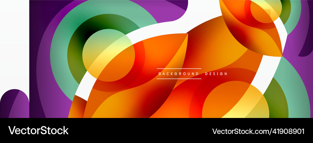 Abstract background with color geometric shapes Vector Image