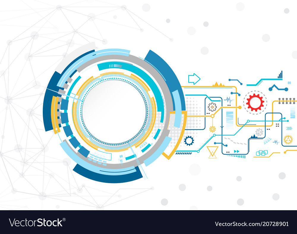 Abstract technological background with various Vector Image