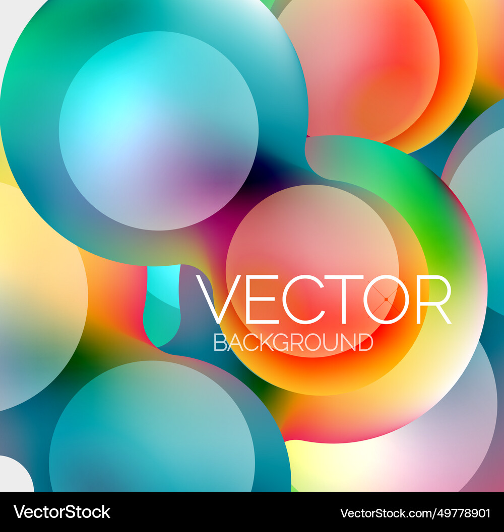 Beautiful flowing round shapes and circles Vector Image