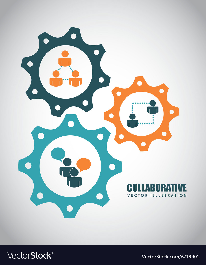 Coaborative people design Royalty Free Vector Image