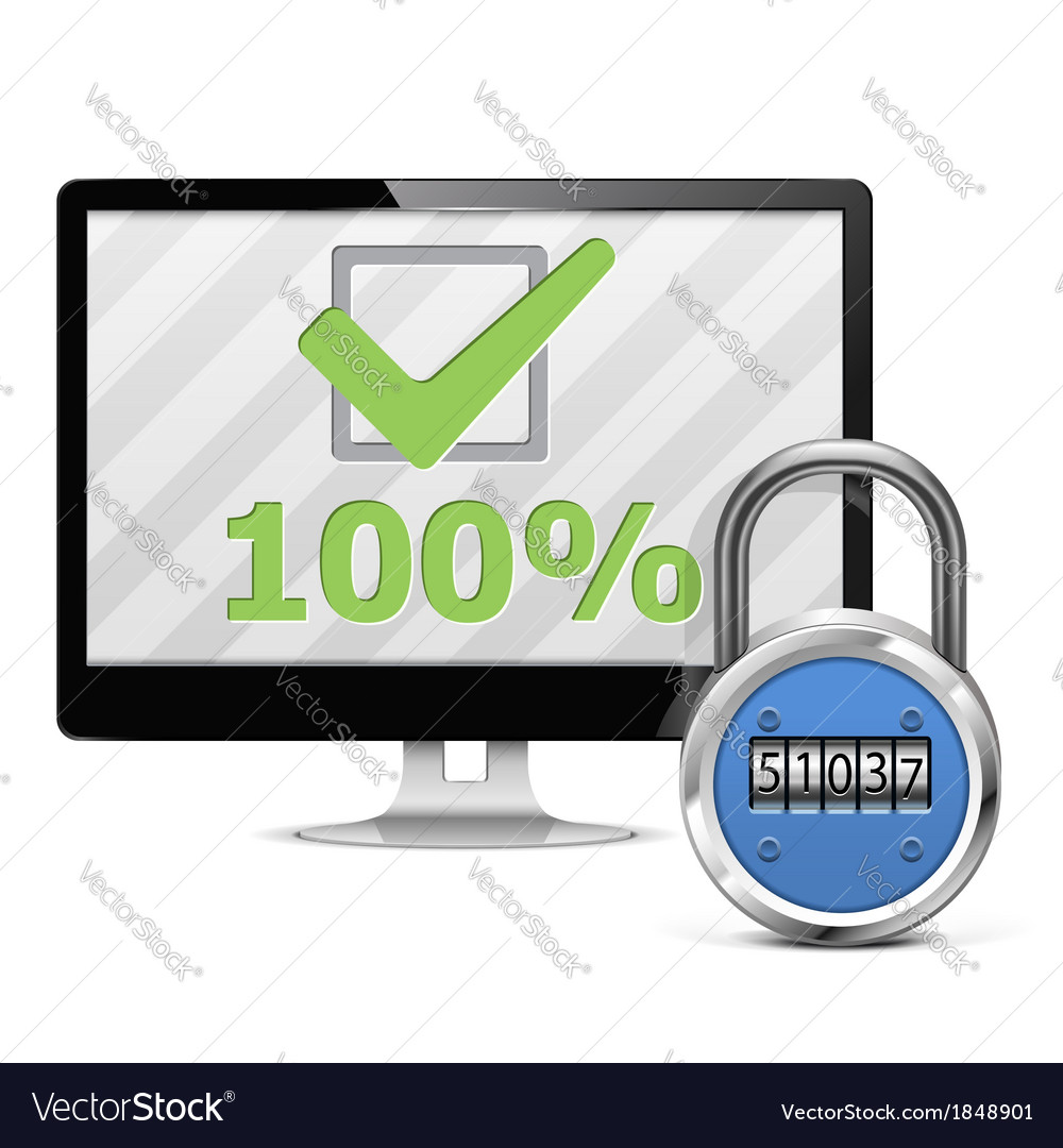 Computer safety concept Royalty Free Vector Image