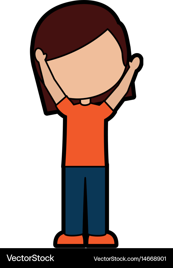 Cute little girl student Royalty Free Vector Image