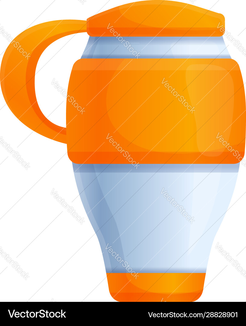 Drink thermo flask icon cartoon style Royalty Free Vector