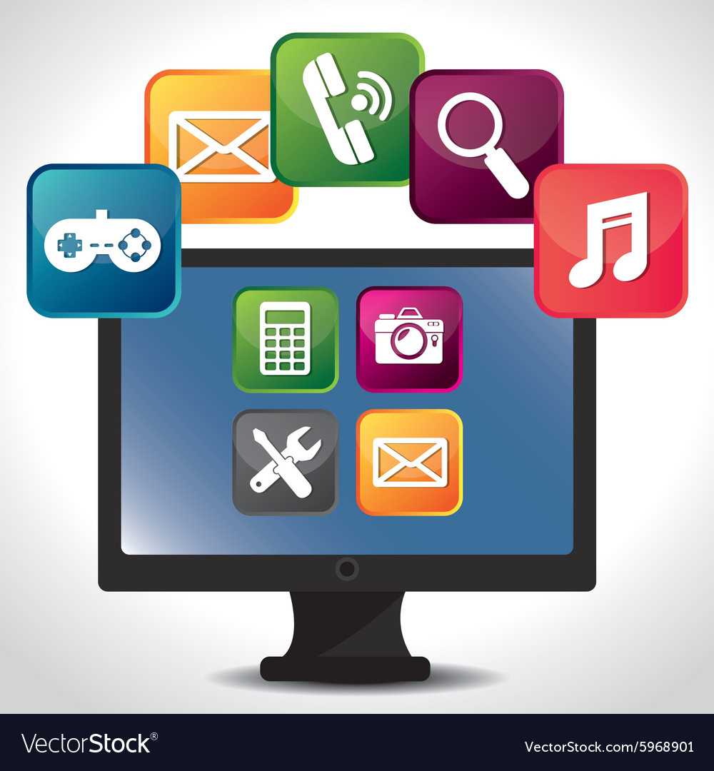 E-commerce and market mobile applications design Vector Image