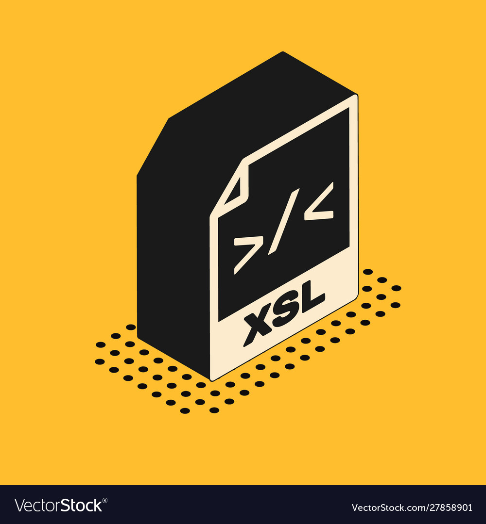 Isometric xsl file document download xsl button Vector Image Isometric xsl file document download xsl button Vector Image