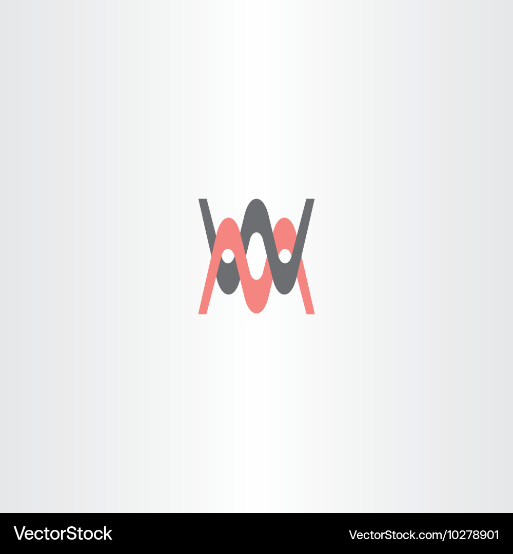 Letter m and w icon logo symbol Royalty Free Vector Image