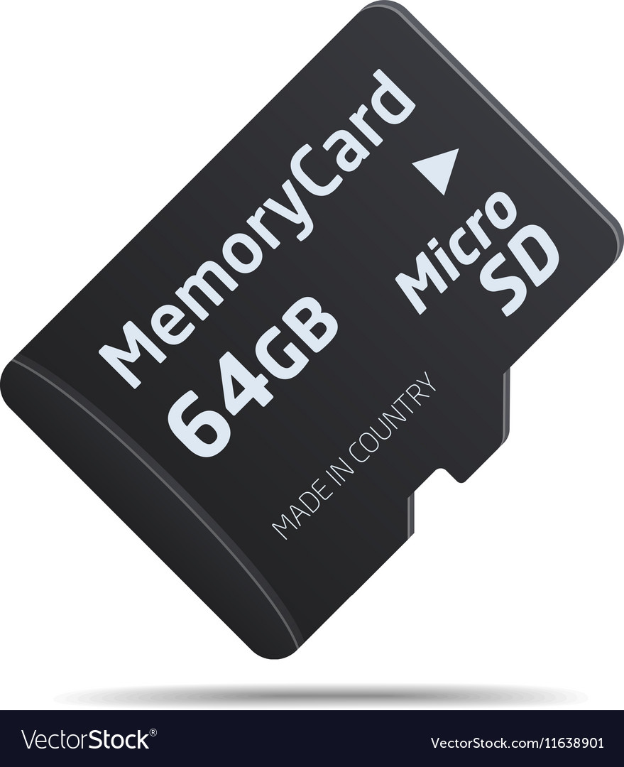 Micro SD memory card Royalty Free Vector Image