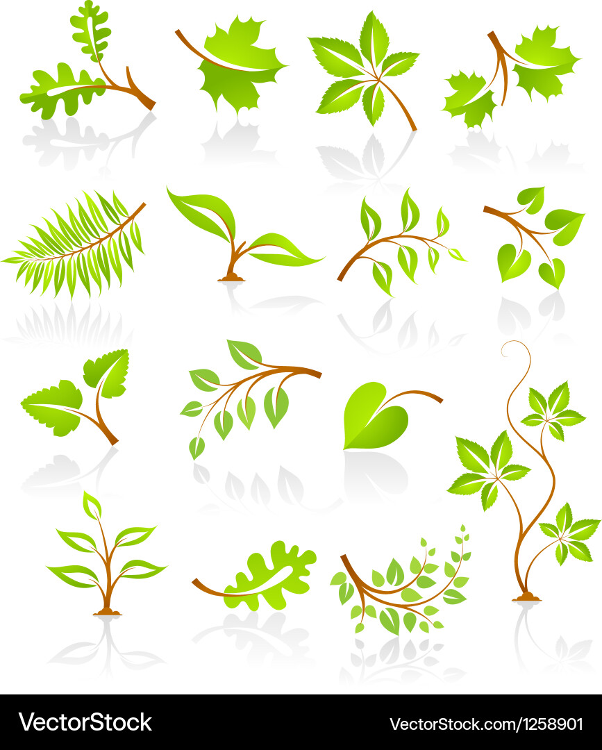 Set of nature icons Royalty Free Vector Image - VectorStock
