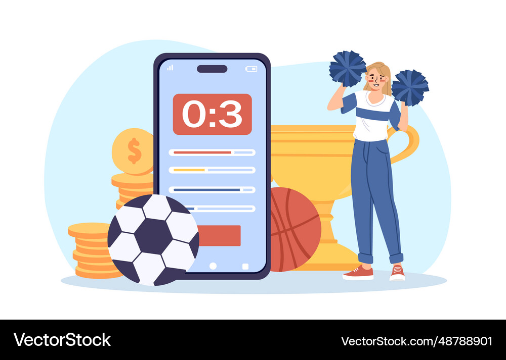 Sports betting concept Royalty Free Vector Image