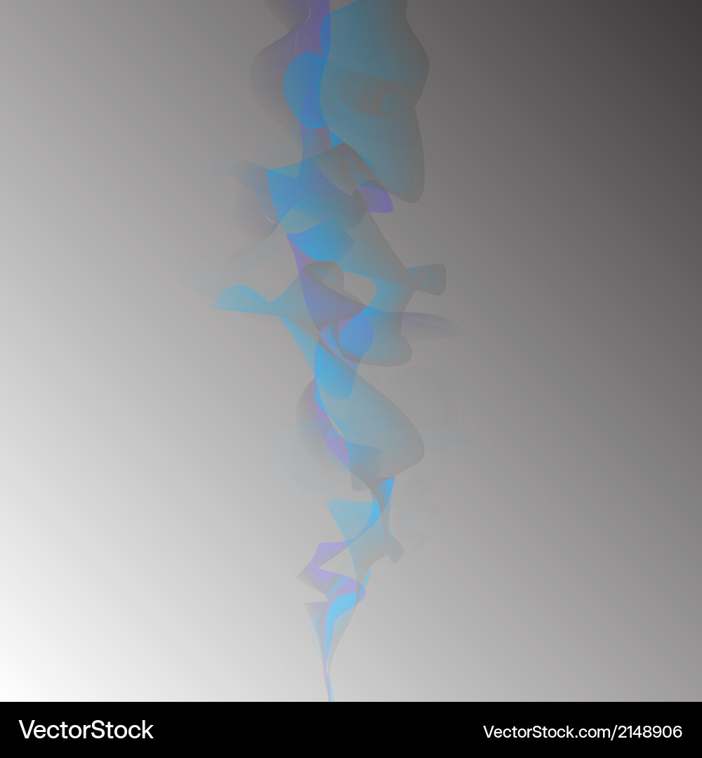 Black and blue smoke on a gray background Vector Image