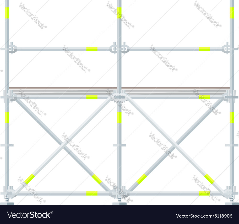 Colored flat style scaffolding Royalty Free Vector Image