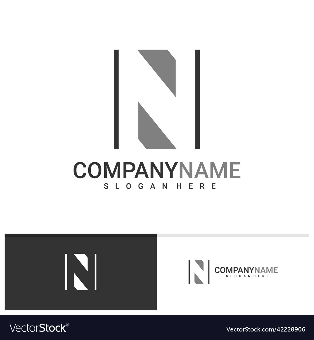 Initial n i logo template creative Royalty Free Vector Image