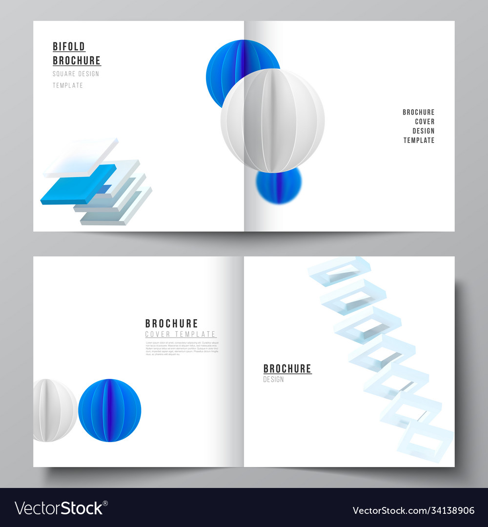 Layout two covers template for square Royalty Free Vector