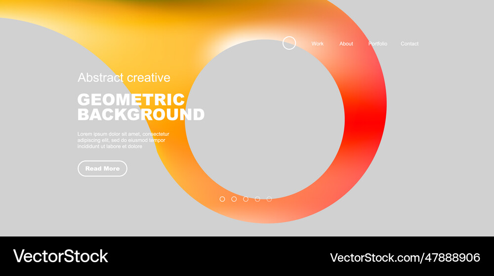 Liquid colors with flowing round shapes abstract Vector Image
