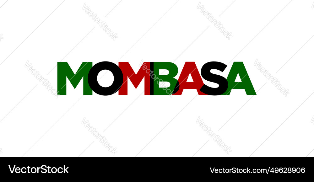 Mombasa in the kenya emblem design features Vector Image