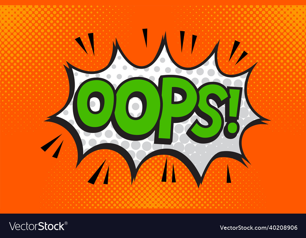 Opps! Comic Burst Background Royalty Free Vector Image
