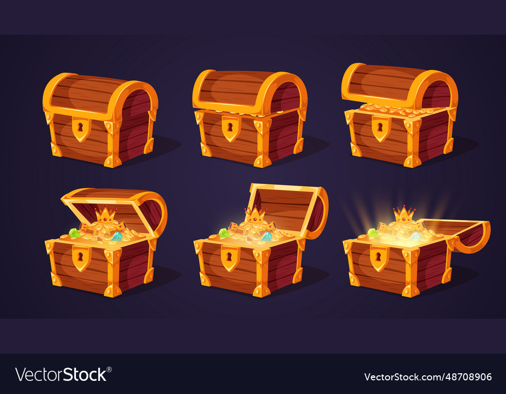 Pirate treasures set Royalty Free Vector Image