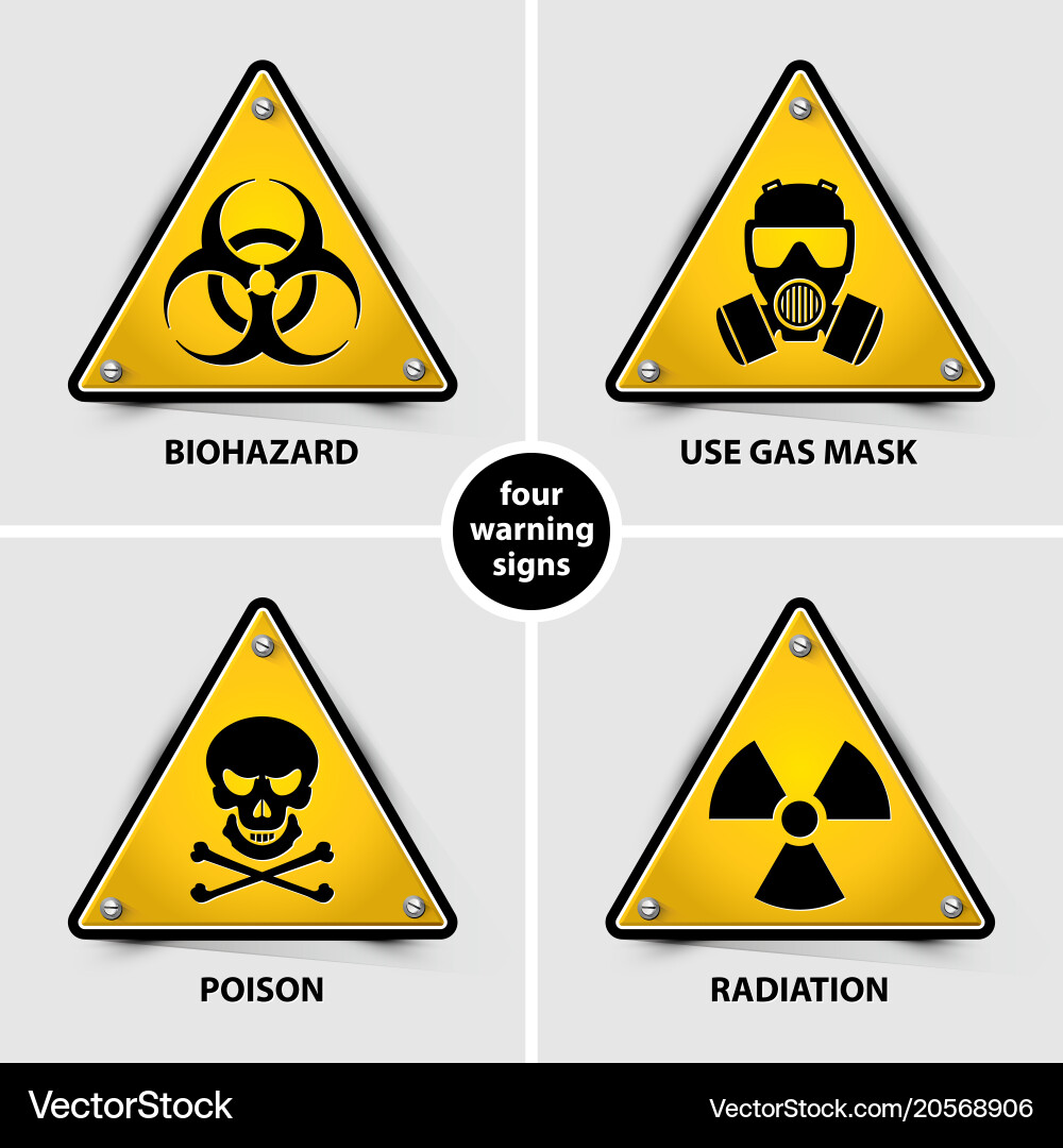 Set of warning signs Royalty Free Vector Image