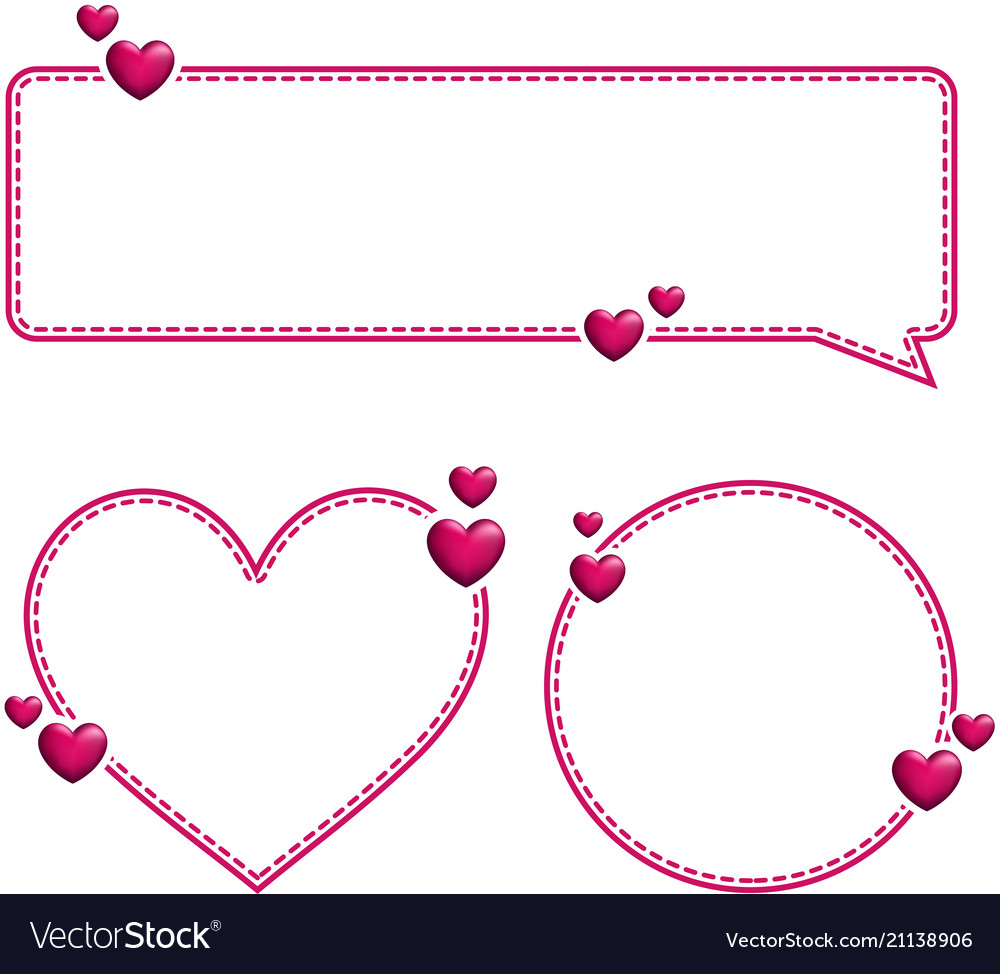 Valentine s pink templates with hearts Royalty Free Vector