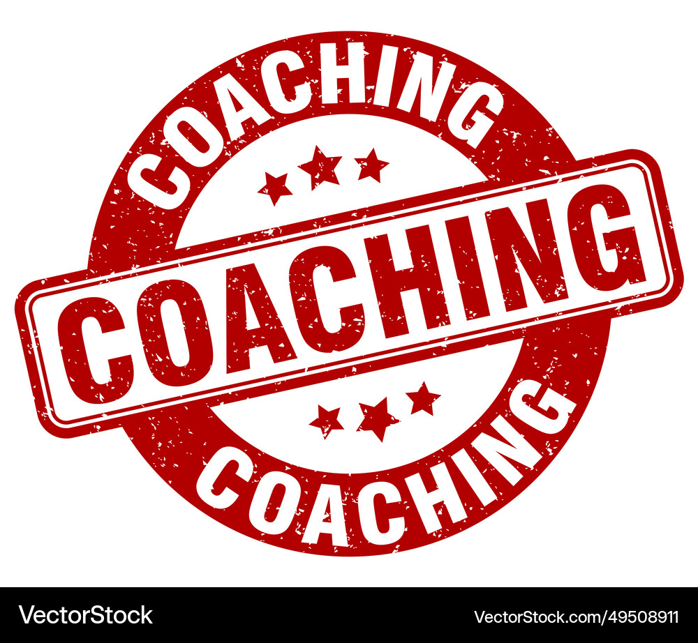 Coaching stamp coaching label round grunge sign Vector Image