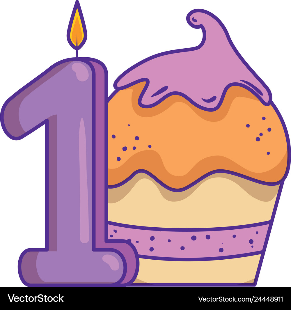Number One Candle Clipart