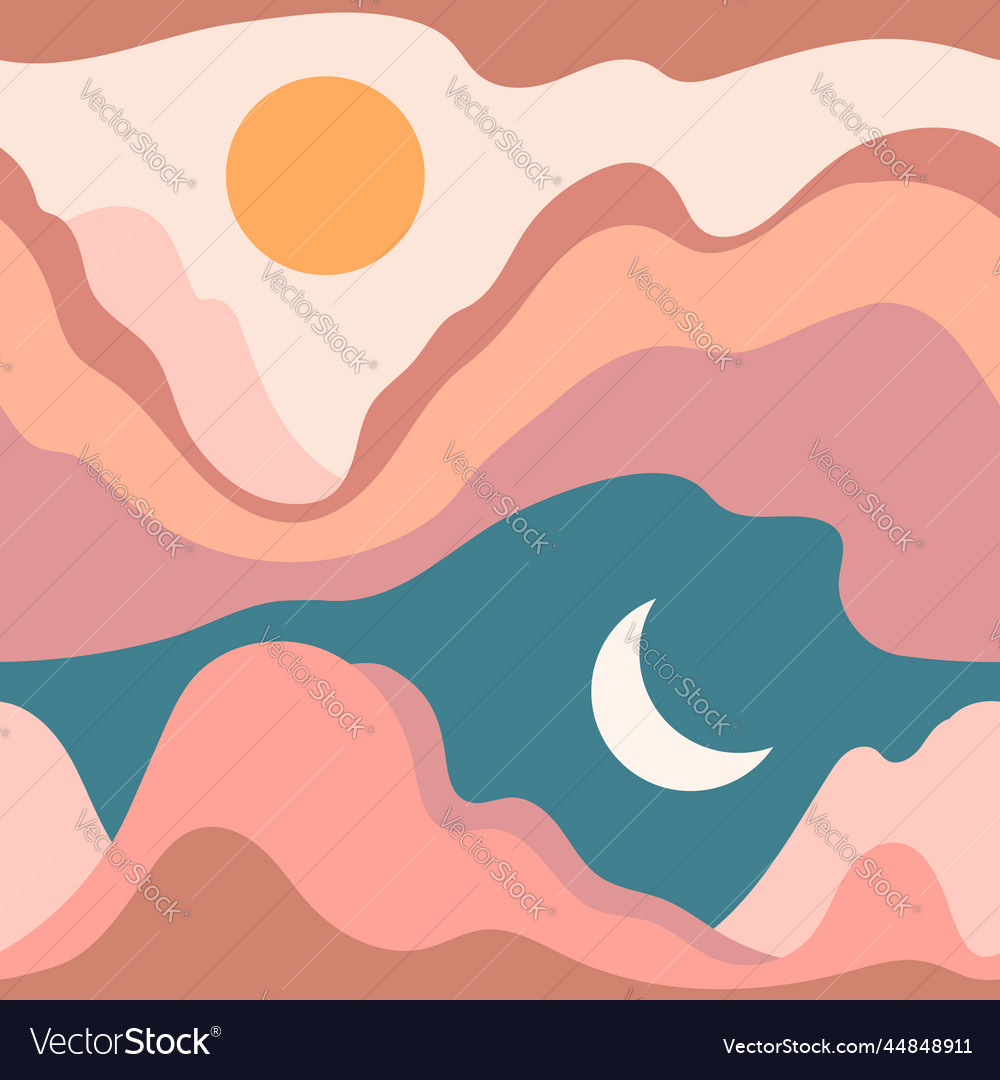 Desert pattern Royalty Free Vector Image - VectorStock