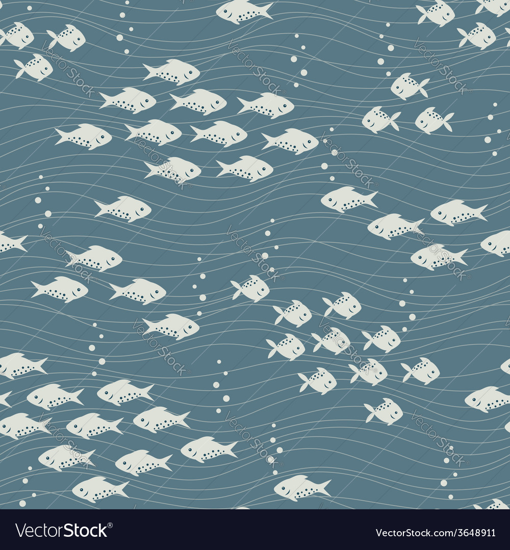 Fish pattern Royalty Free Vector Image - VectorStock