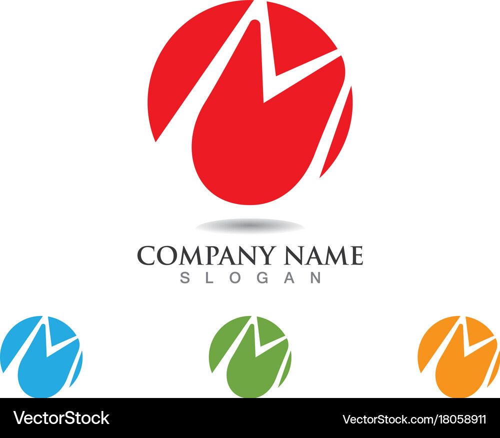 Letter m icons such logos Royalty Free Vector Image